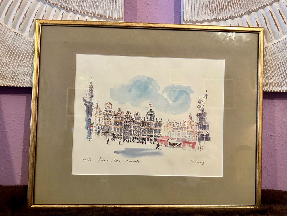 Estampe de René Lannoy, Grand Place de Bruxelles 4/150 | Kaufen auf Ricardo