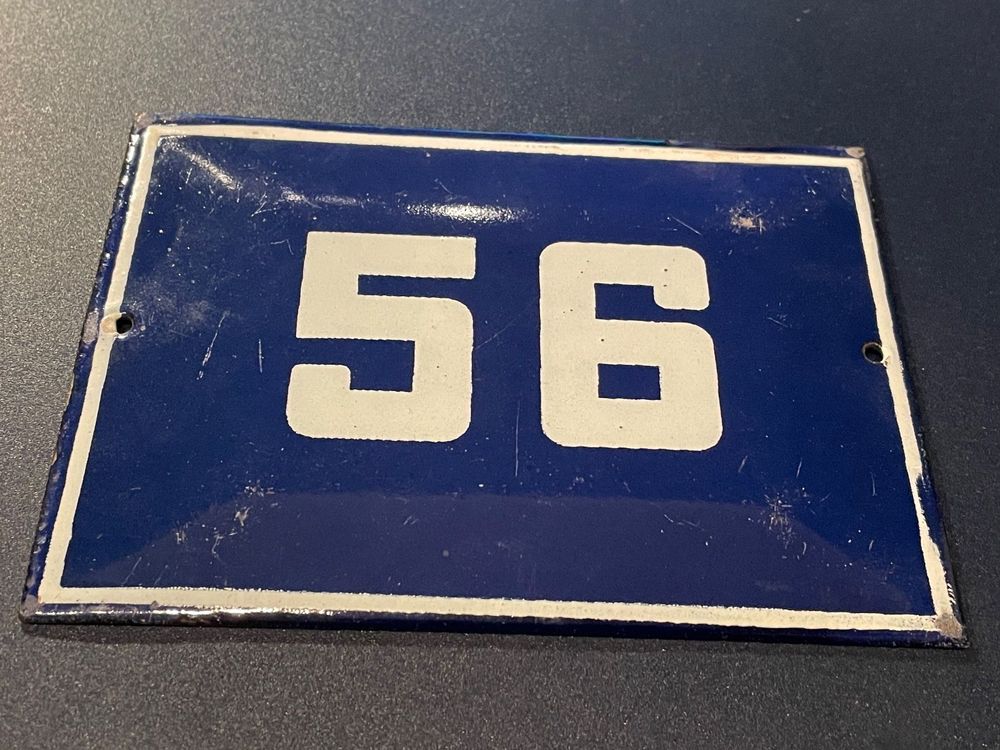 Hausnummer 56 aus Email/Antik (Gebraucht) in für CHF 26 – mit Lieferung ...