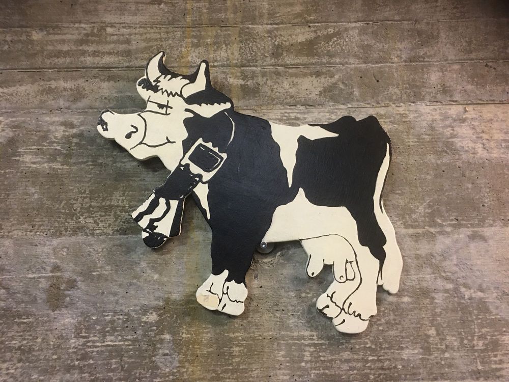 Deco vache en bois pour chambre d’enfant | Kaufen auf Ricardo