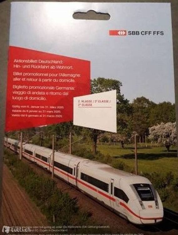 SBB - DB Deutschland Bahnticket (Neu (gemäss Beschreibung)) in ...