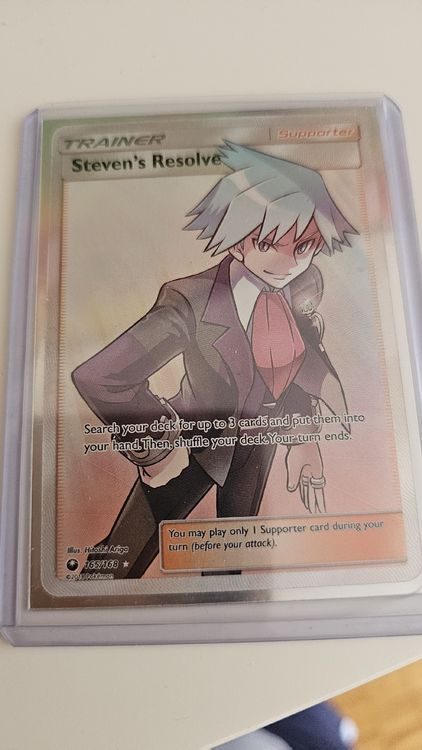 Pokemon Karte Steven's Resolve Full Art, Top Zustand! (Neu (gemäss ...