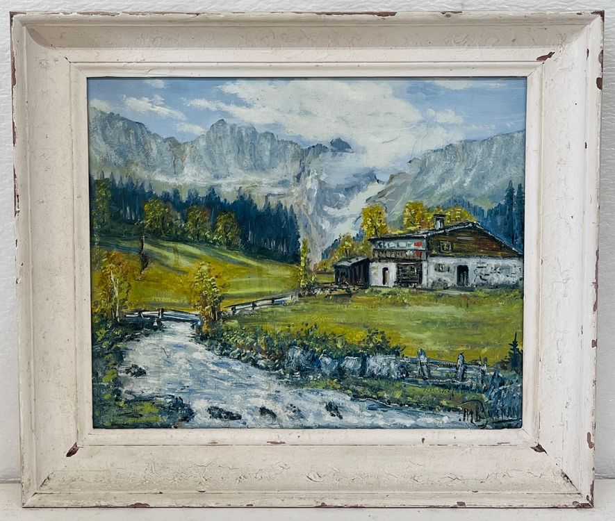 Alte Landschaft Gemälde Unleserlich Signiert | Kaufen auf Ricardo