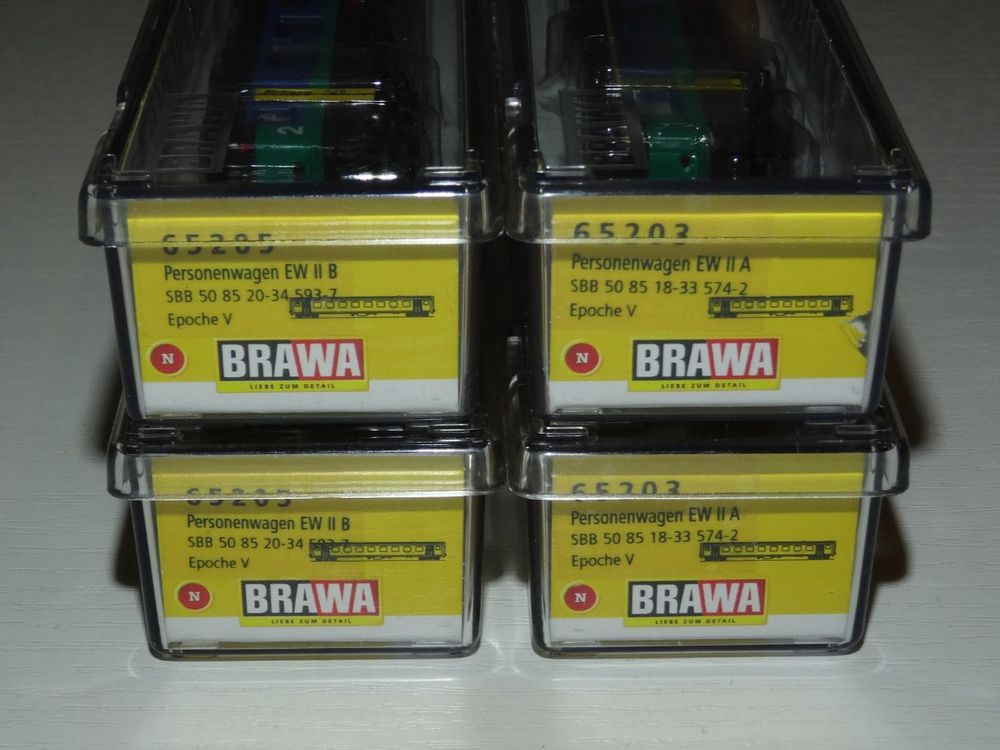 Brawa, 2x 65203, 2x 65205, EW II, Einheitswagen, SBB, NEU (Neu und ...
