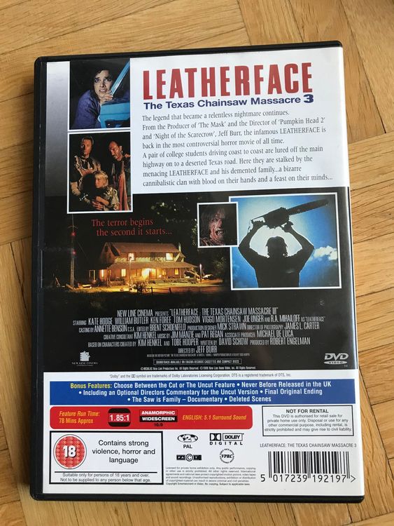 Leatherface - The Texas Chainsaw Massacre 3 - DVD (Gebraucht) in Zürich ...