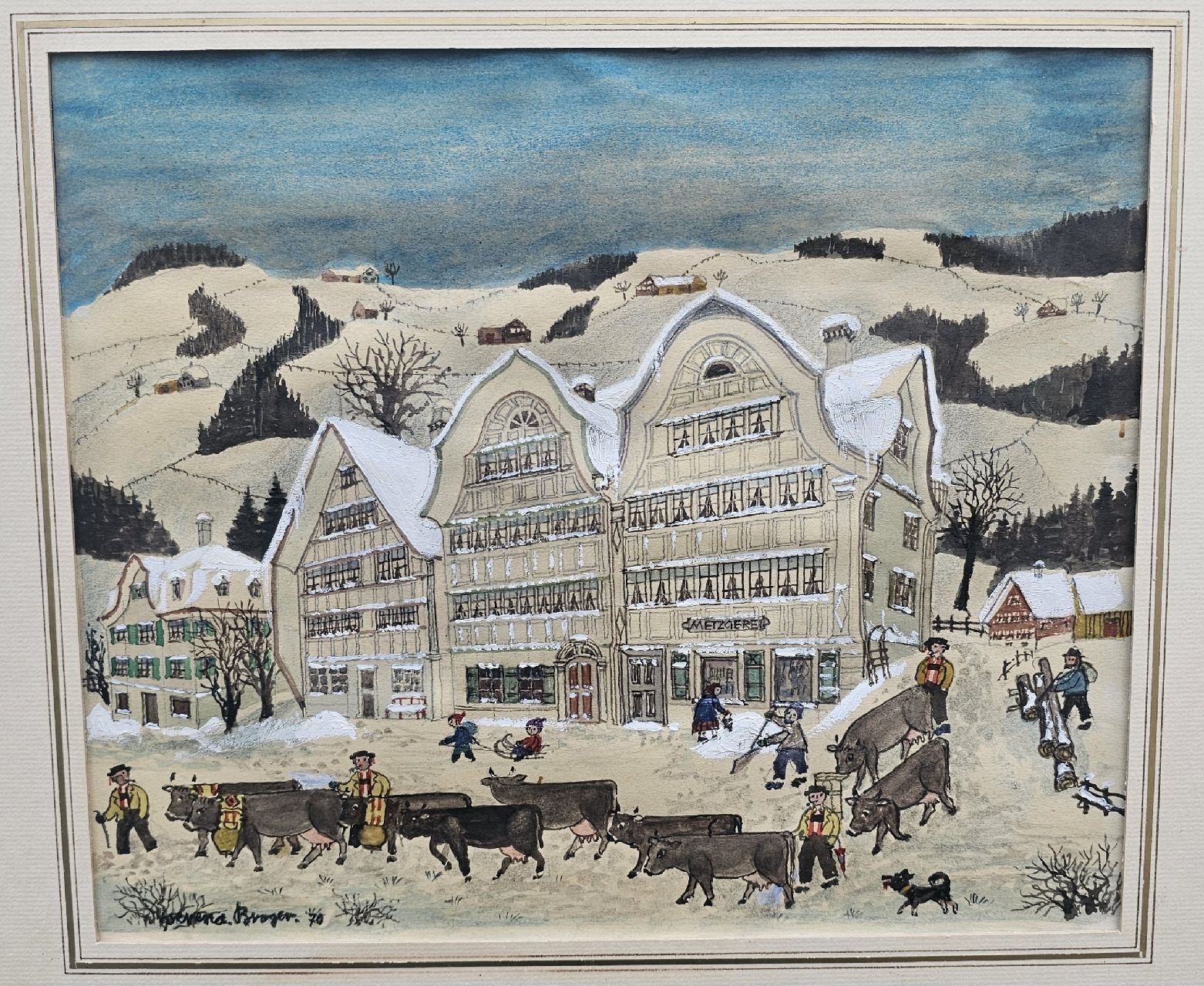 Verena Broger Bild Langgasse Winter Original (Gebraucht) in Zürich für ...