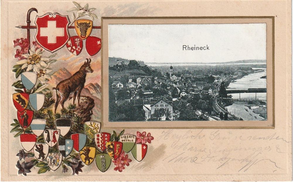Rheineck. Prägerand mit Gemse und Kantonswappen (Gebraucht) in Bronschhofen für CHF 12 – mit ...