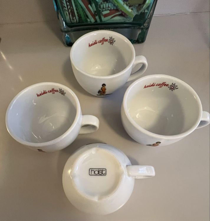 4 NOST Kaffee Tassen mit Heidi Motiv! (Gebraucht) in chur für CHF 8 ...