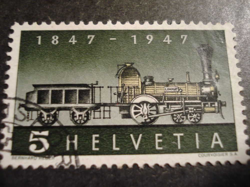 Abart o "fehlende Speiche" 1947, 5 Rp 100 Jahre Eisenbahn (Gebraucht) in Niederwil AG für CHF 1 ...