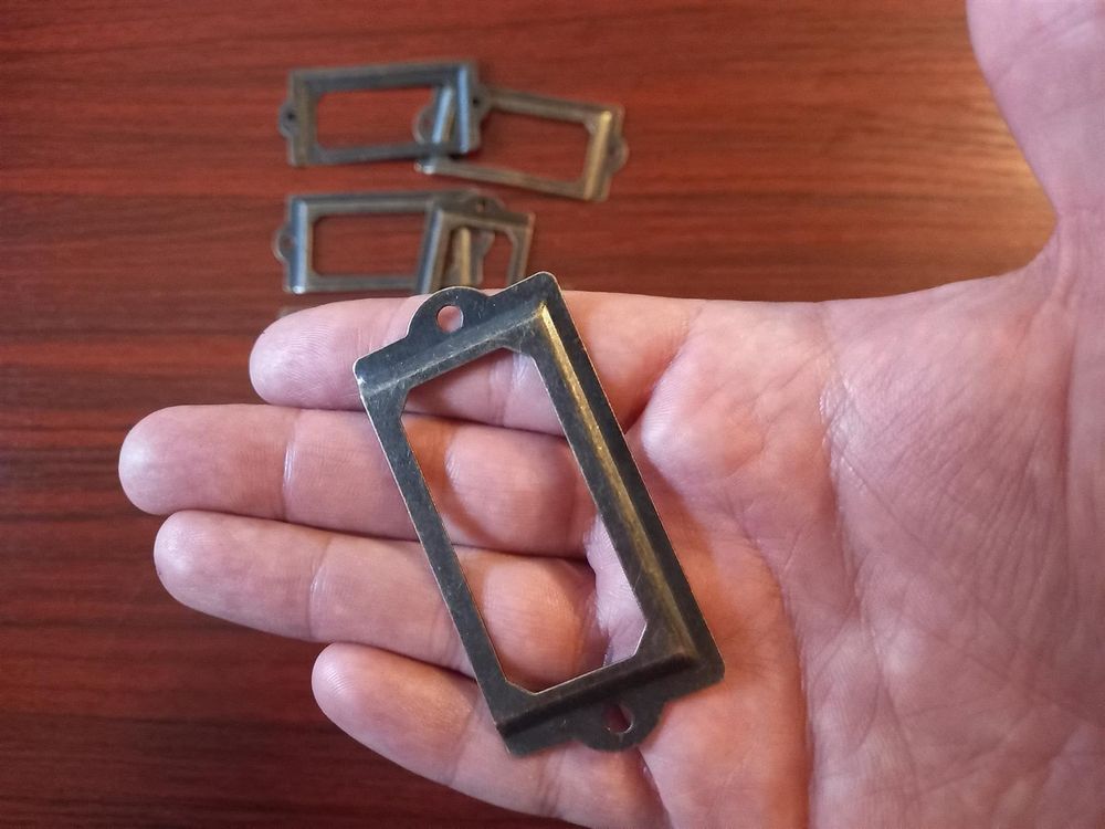 60x Möbel Namensschilder Retro Style - Porte-nom pour meuble (Neu und originalverpackt) in ...