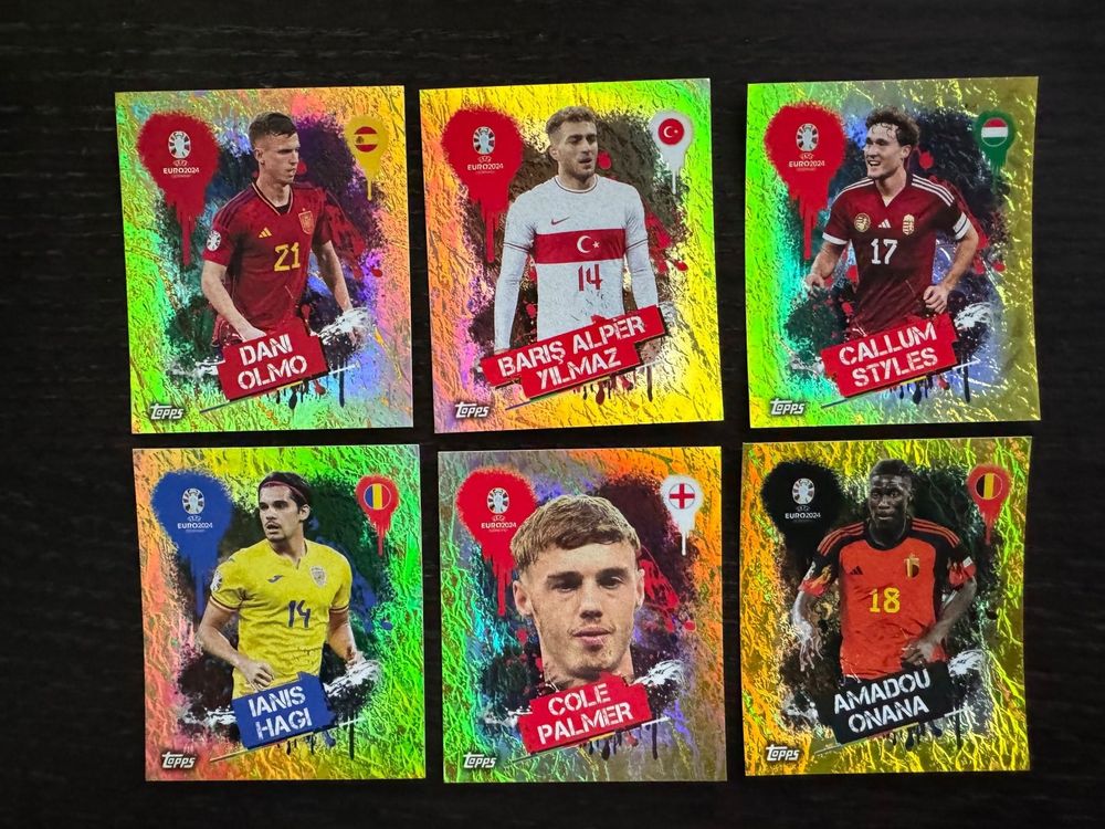 Topps Euro 2024 ESP TUR HUN ROM ENG BEL 3 Gold (selten) | Acheter sur ...
