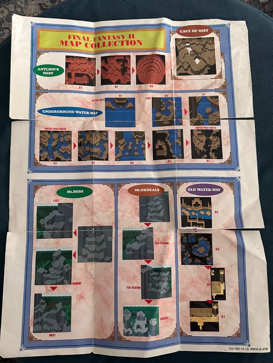 Final Fantasy II Karte/Map SQU-SNS-F4-US Original Top Zus... (Gebraucht ...