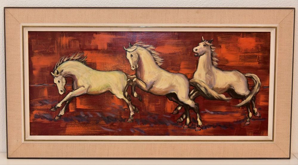 Schönes Gemälde: Ölbild mit Pferden | Kaufen auf Ricardo