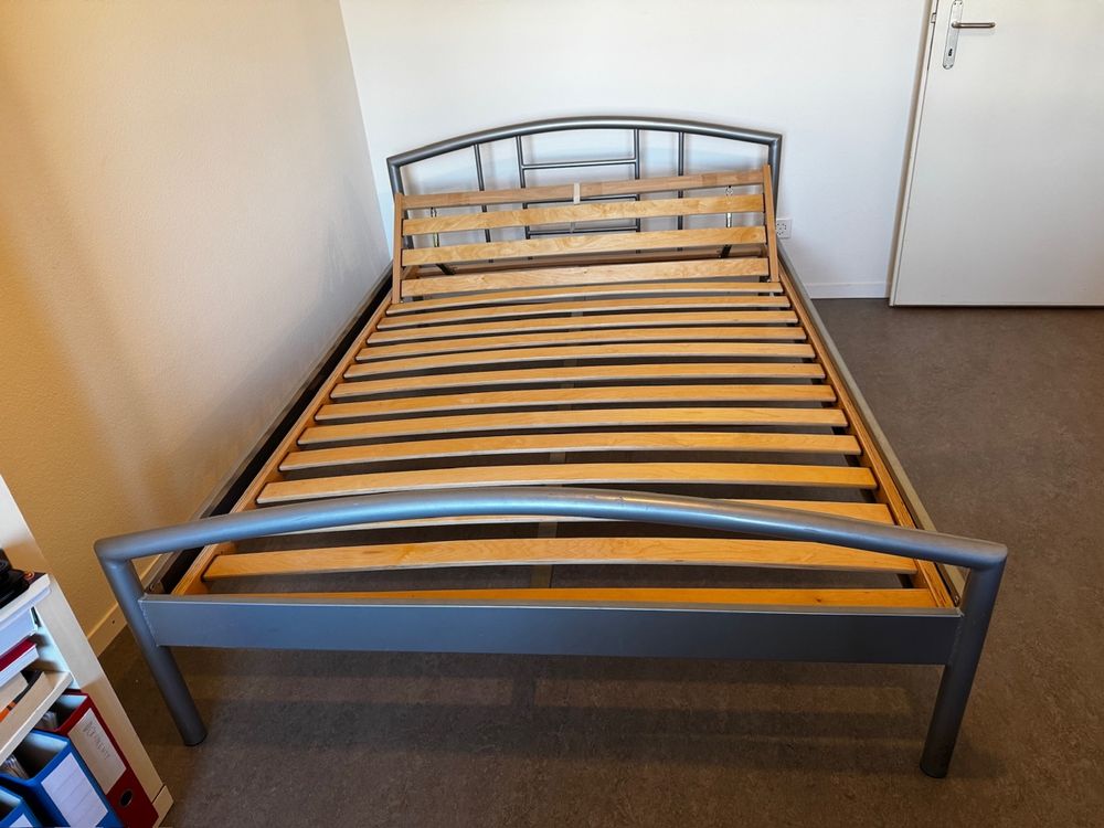 Solid Metal Bed Frame with Slatted Base - Like New! (Gebraucht) in ...