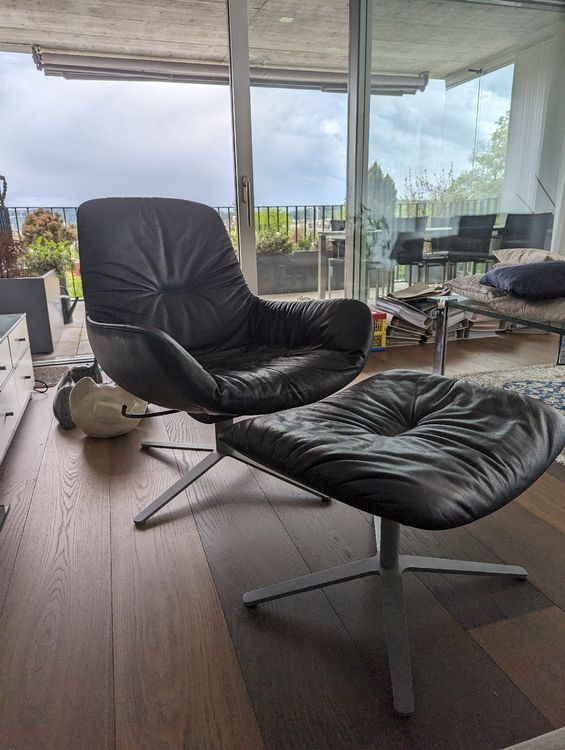 Designer Lounge Sessel mit Hocker | Kaufen auf Ricardo