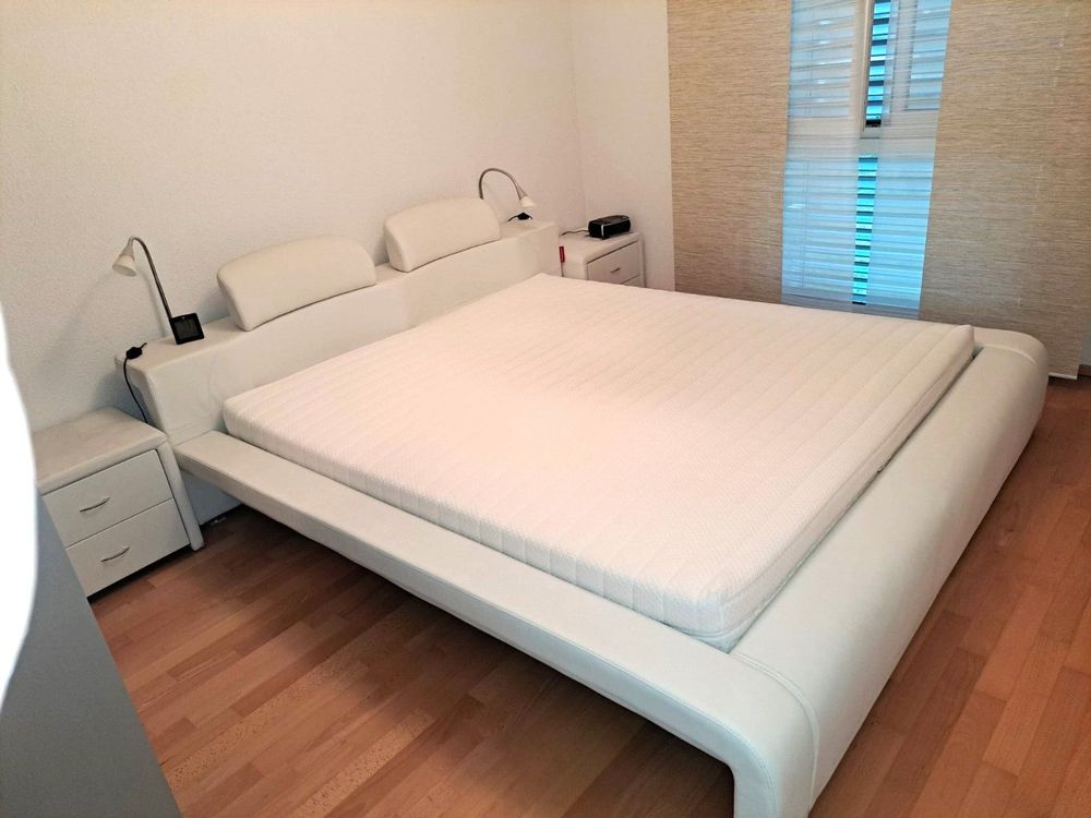 DeRosa Designer Bett Violino Weiss 180 x 200 mit Matratze | Kaufen auf ...