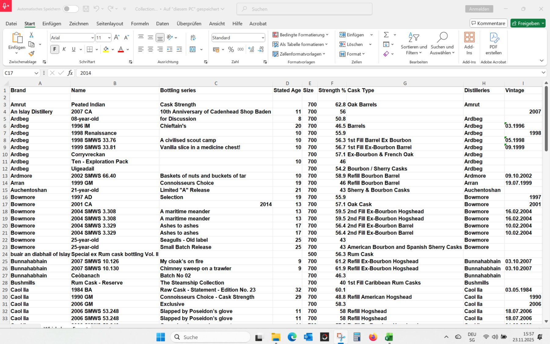 Whisky und Whiskey (Details und Menge gemäss Liste) (Neu und ...