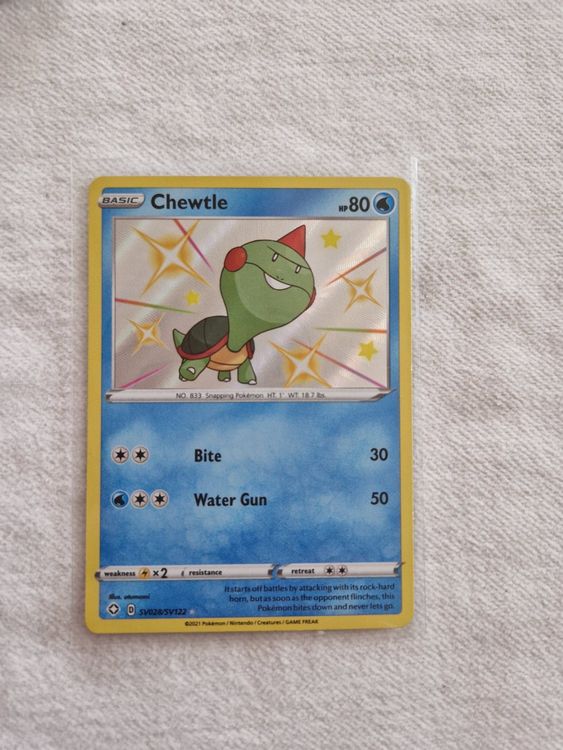 Shining Fates Chewtle Pokémonkarte SV28 / SV122 (Neu (gemäss ...