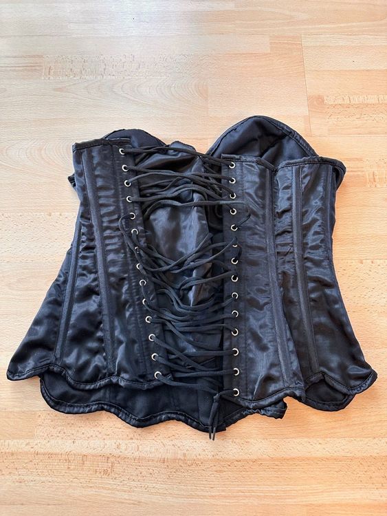 Hochwertiges Corset Schwarz Satin feinster Nylonstoff | Kaufen auf Ricardo