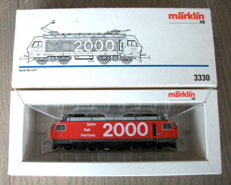 SBB-Elektrolokomotive Re 4/4 IV, Bahn 2000, rot, OVP (Gebraucht) in St. Moritz für CHF 65.5 ...