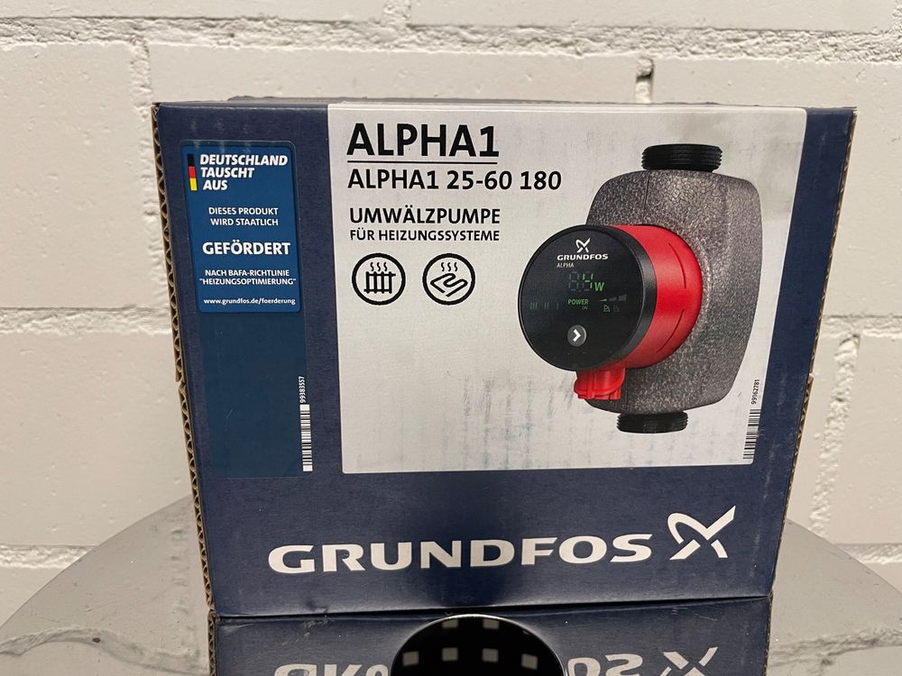 Grundfos Alpha1 25-60 180 Umwälzpumpe Heizung NEU! (Neu und originalverpackt) in Sarnen für CHF ...