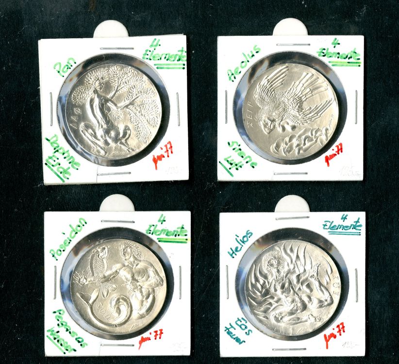 Hans Erni Silber Münzen "Die 4 Elemente" | Kaufen auf Ricardo