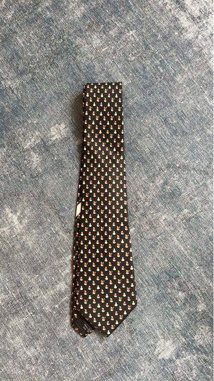 Edle Ferragamo Seidenkrawatte mit Schneemann-Muster | Kaufen auf Ricardo