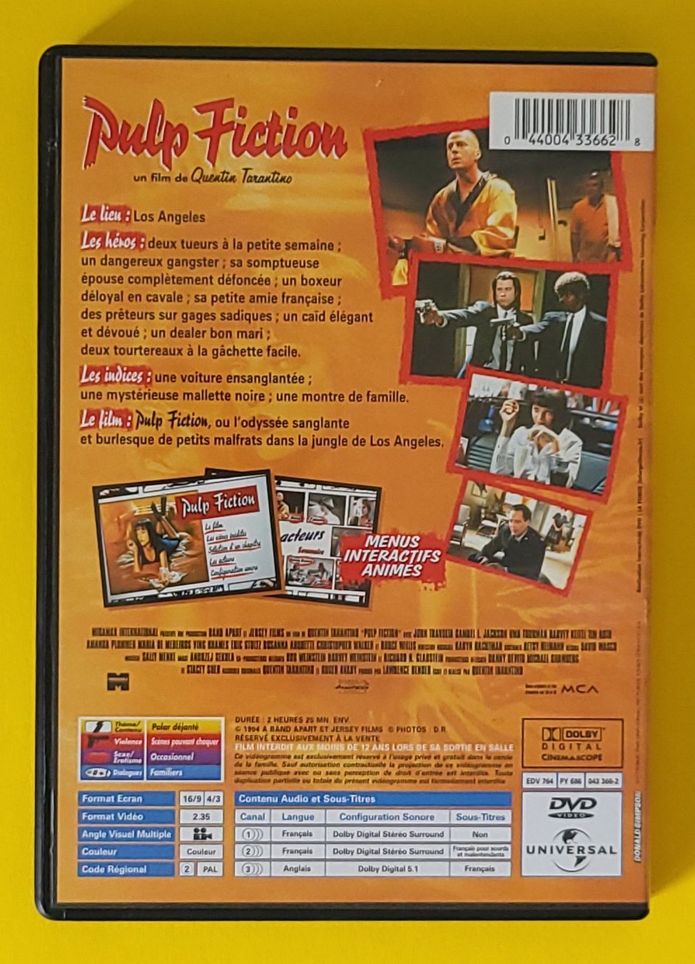 DVD - Pulp Fiction (Quentin Tarantino) (D'occasion) à Pully pour CHF 5 ...