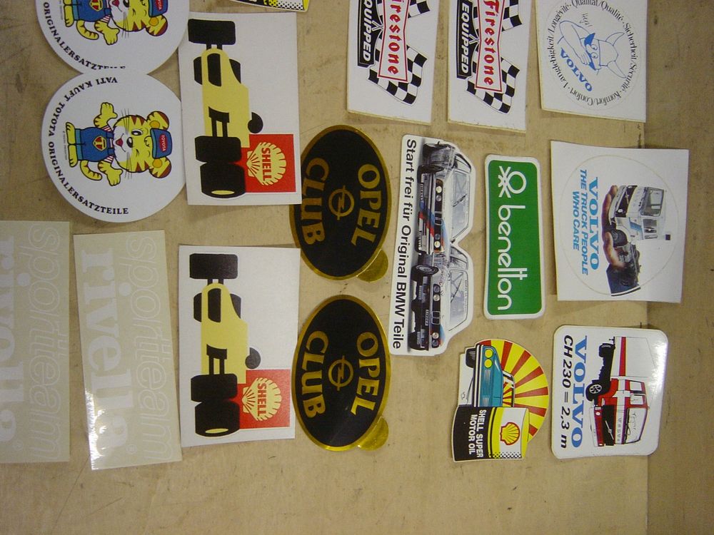 Div. Werbe - Aufkleber Toyota, VOLVO, BMW, OPEL, Shell, usw (Gebraucht ...