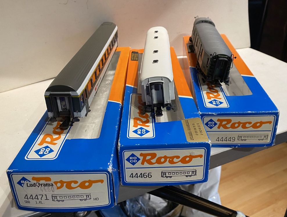 Roco 3 Personen/Gepäck-Wagen: 44449, 44466, 44471 in OVP | Kaufen auf ...