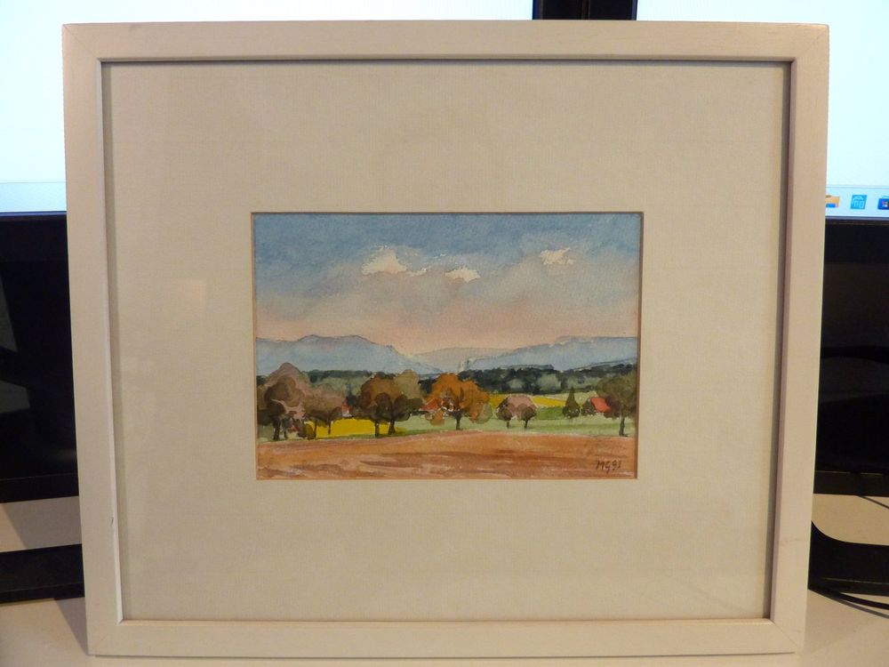 Aquarell "Herbst" von Max Gerber, Aarwangen - gerahmt | Kaufen auf Ricardo