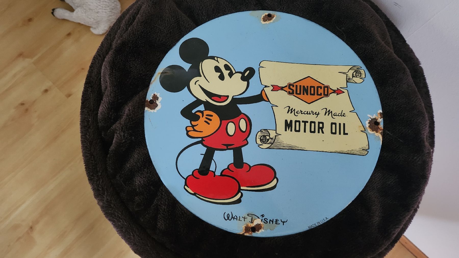 Sunoco Schild Mickey Mouse Motor Oil Schild - Walt Disney! (Gebraucht ...