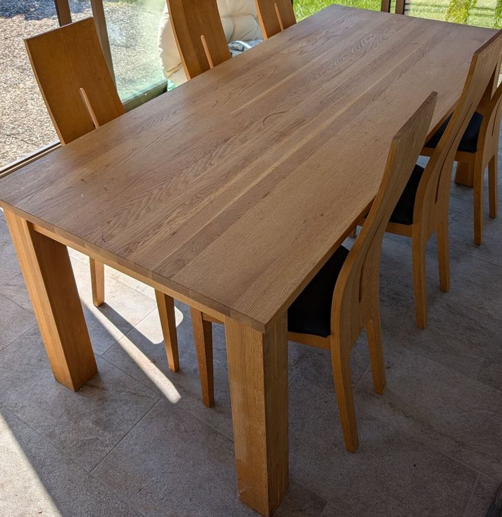 Massiver Eichenholztisch Esstisch Naturholz 200cm (Gebraucht) in Lachen ...