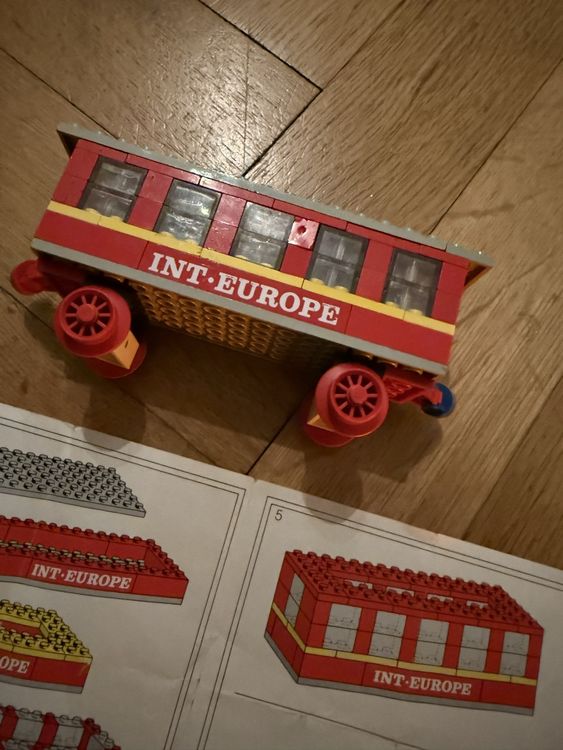 Vintage Lego Eisenbahn Waggon 123 INT-Europe, Top Zustand! (Gebraucht ...