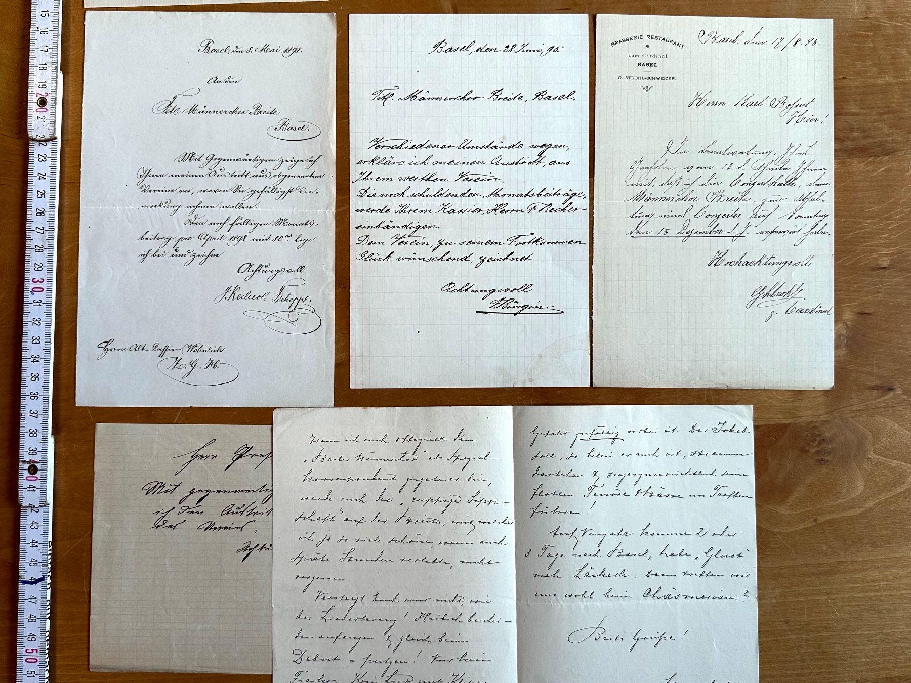 8 antike Briefe, Dokumente 1895, 131 Jahre alt ab 1.- (Gebraucht) in ...