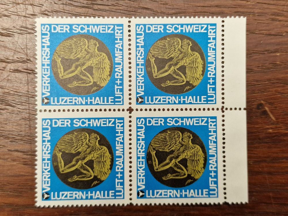 Vignette 4-er Block Verkehrshaus der Schweiz mit TAB (Gebraucht) in ...