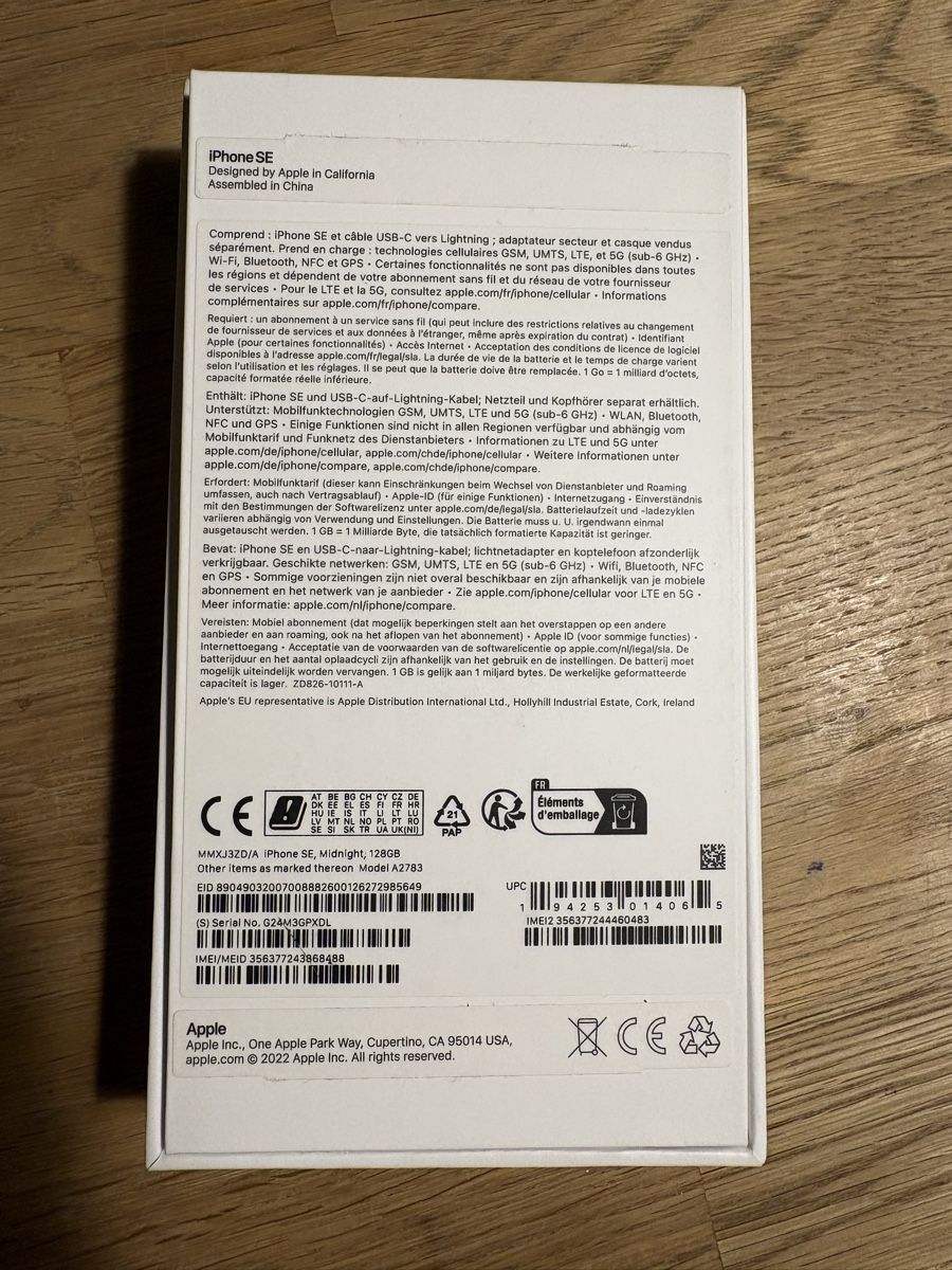 iPhone SE (2022) Midnight, 128 GB (Gebraucht) in Wetzikon ZH für CHF 1 ...