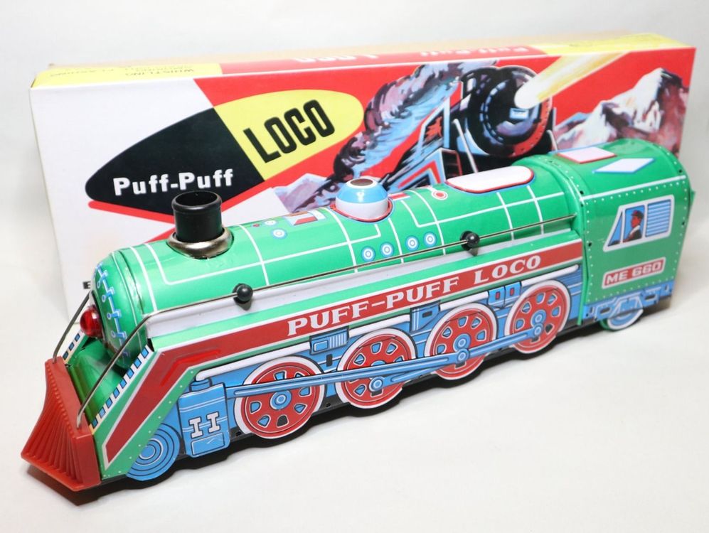 Blech Lokomotive Puff Puff Loco mit Horn 40cm (Neu (gemäss Beschreibung ...