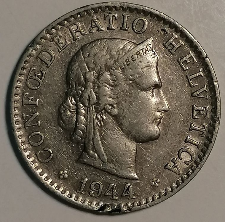 20 Rappen Schweiz 1944 (Gebraucht) in Stalden (Sarnen) für CHF 0.7 – mit Lieferung auf Ricardo ...