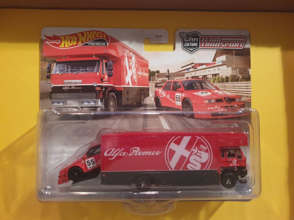 Hot Wheels TEAM TRANSPORT ALFA ROMEO 155 V6 TI & FLEET FLYER (Neu und ...