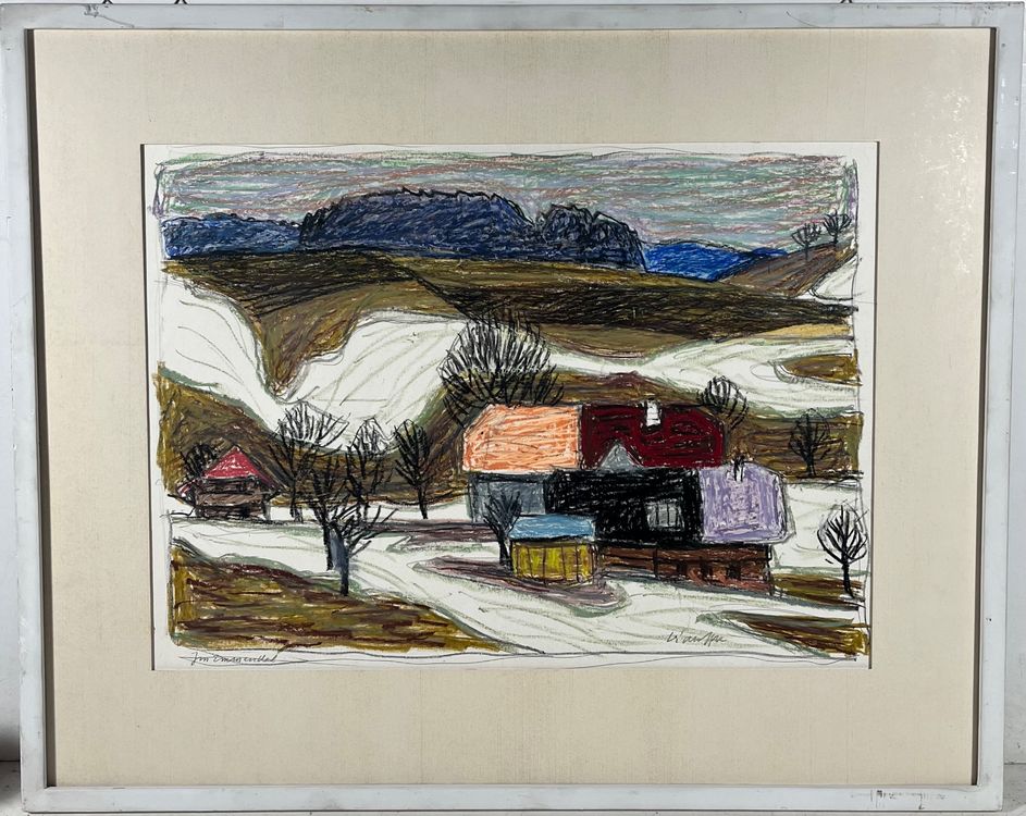 Fred Stauffer (1892-1980) Pastell Landschafts Zeichnung Hsig (Gebraucht) in Root für CHF 264 ...