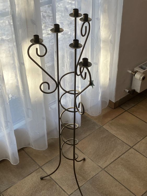 Kerzenstaender Metall fuer 6 Kerzen, Vintage Look top! (Gebraucht) in ...