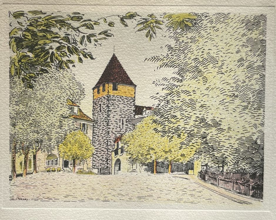 J. Terwey Bienne gravure colorée (D'occasion) à Biel/Bienne pour CHF 88 ...