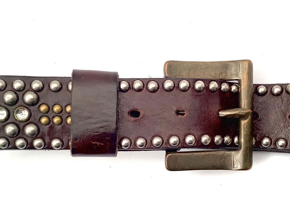 Designer Gürtel La Brea 85 mit Leder, Nieten und Steinen (Gebraucht) in ...