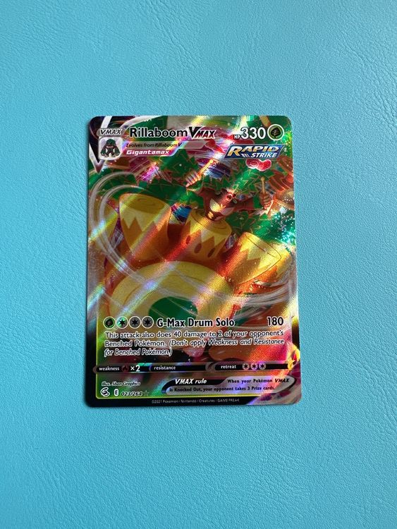 Pokemon Rillaboom VMAX mega schöne Karte 330 HP Selten | Kaufen auf Ricardo