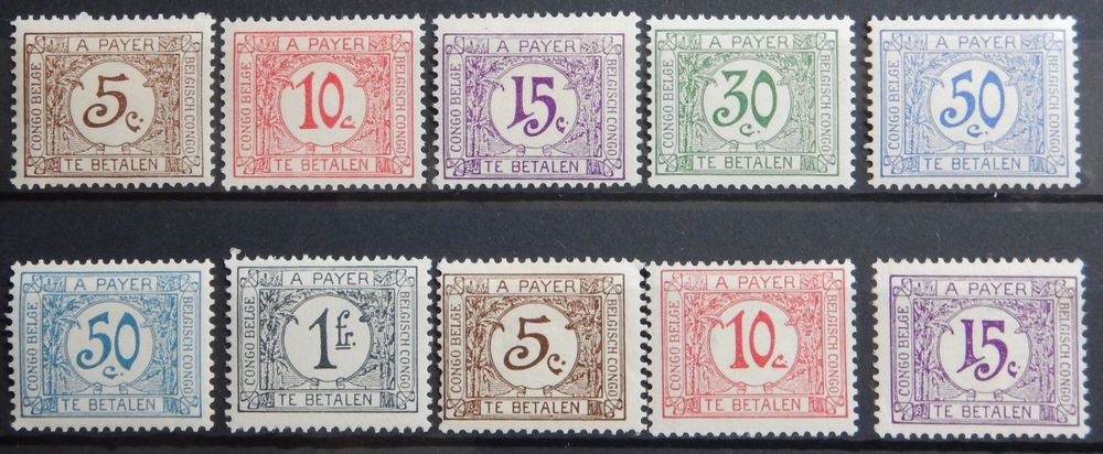 Belgisch Kongo Porto Kat. 1-7 * 1923 (Gebraucht) in Zürich für CHF 5 – mit Lieferung auf Ricardo ...
