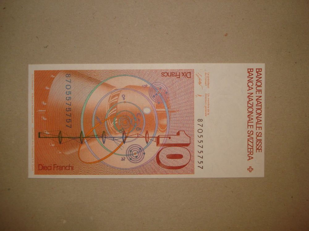 Alte 10 Franken Banknote 1987 - druckfrisch und ungefaltet! (Neu und ...