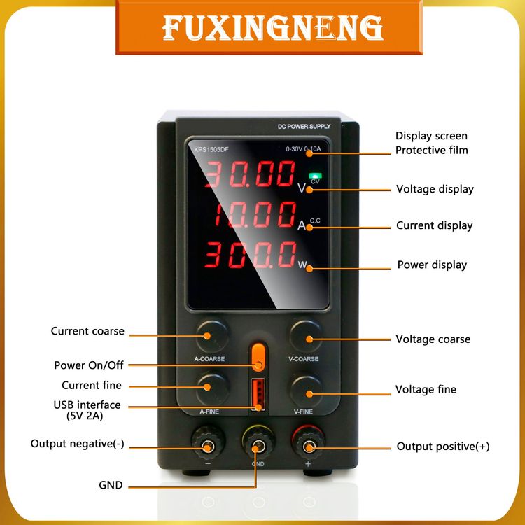 Labornetzgerät 4 LED Anzeige USB Labornetzteil DC 30V 10A (Neu (gemäss ...