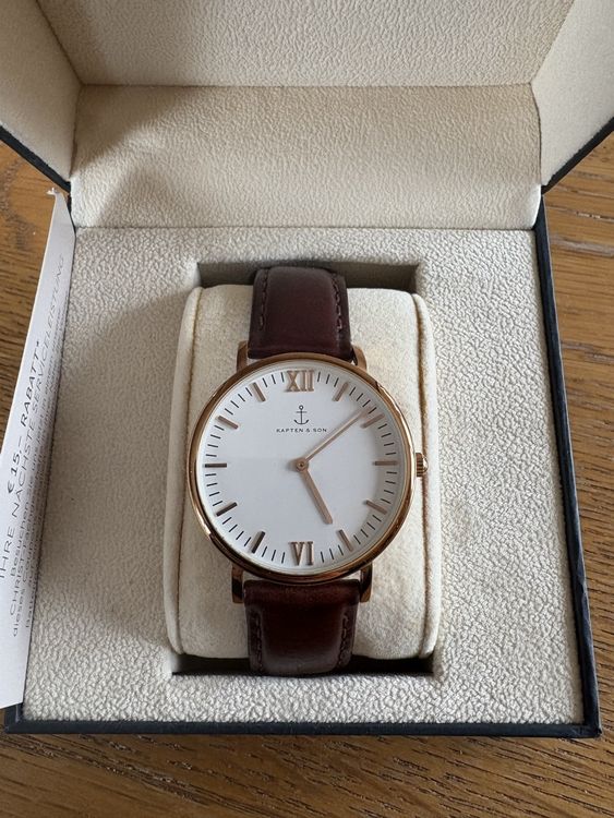 Kapten & Son Uhr mit Lederarmband + Paul Hewitt Uhr Box (Gebraucht) in ...