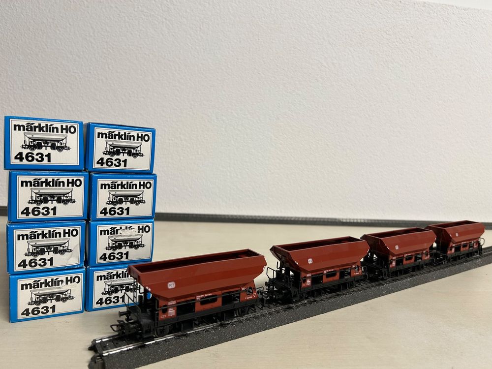 8x Märklin 4631 Drehschieber Seitenentladewagen DB H0 | Kaufen auf Ricardo