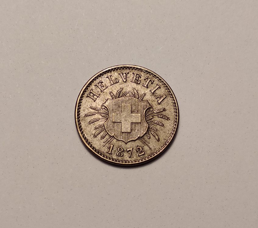 5 Rappen 1872 (Gebraucht) in Nyon für CHF 70 – mit Lieferung auf Ricardo kaufen